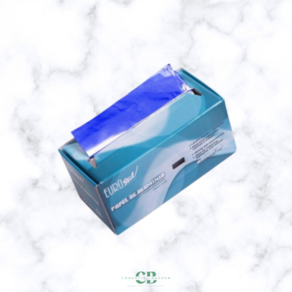 ROLLO PAPEL DE ALUMINIO PARA MECHAS 100m. COLOR AZUL | Comercial Brumen ...